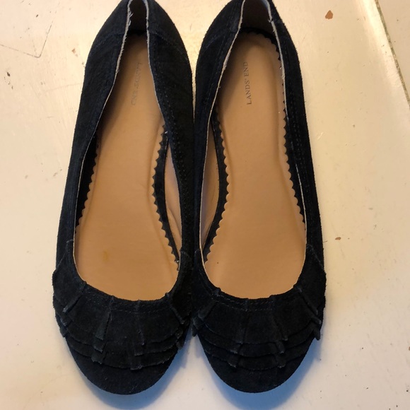Lands' End | Shoes | Lands End Shoes Girls Size 3 Black Ruffles Dressy ...